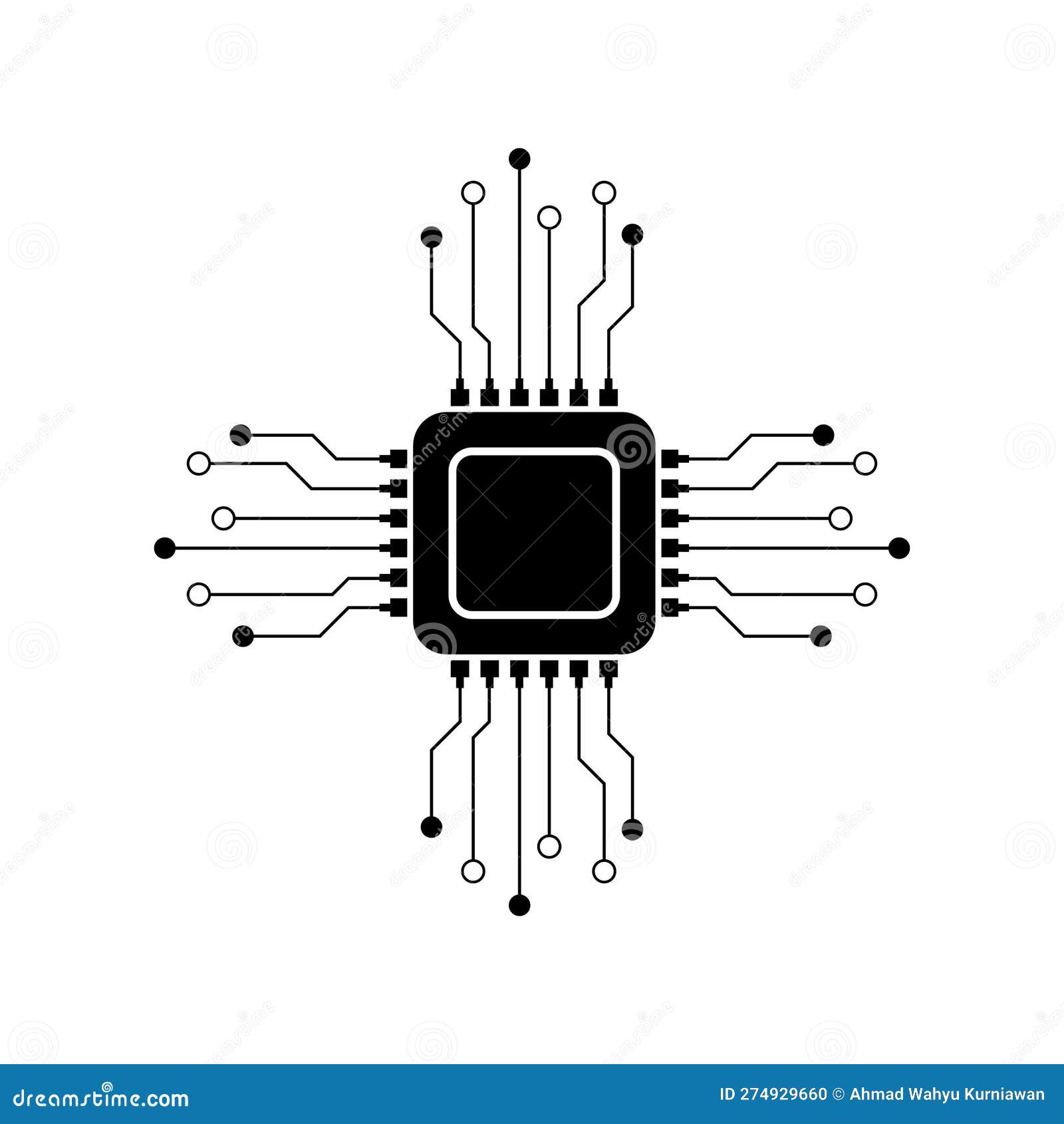 Processor logo icon stock illustration. Illustration of line - 274929660