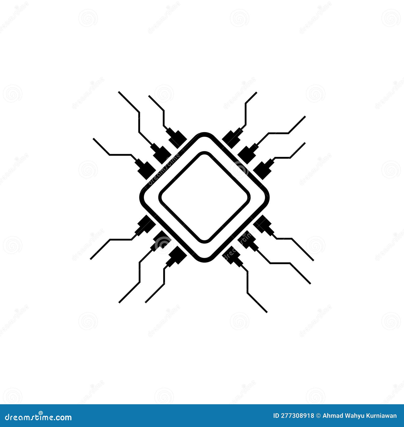 Processor logo icon stock vector. Illustration of graphic - 277308918