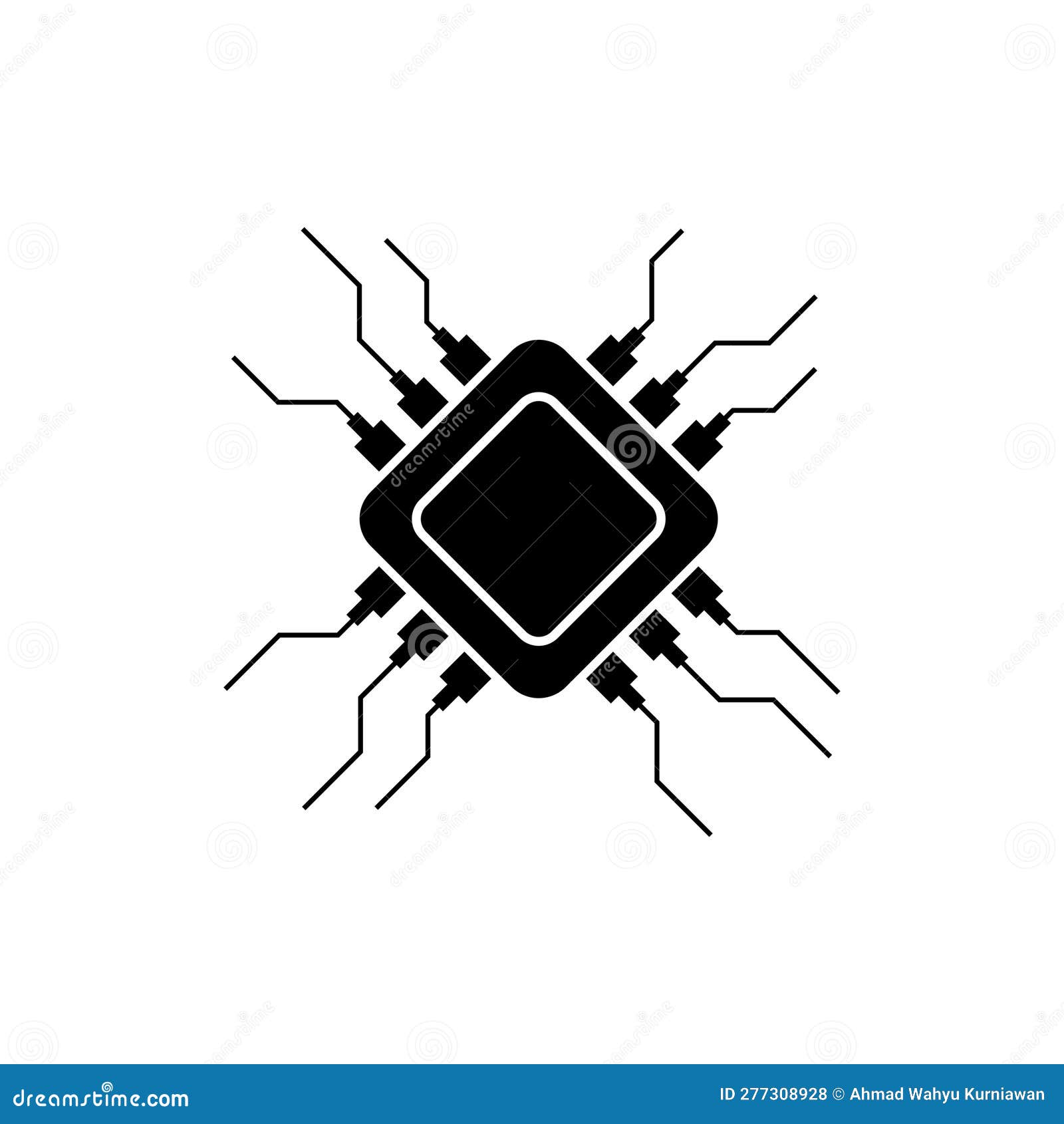 Processor logo icon stock vector. Illustration of symbol - 277308928