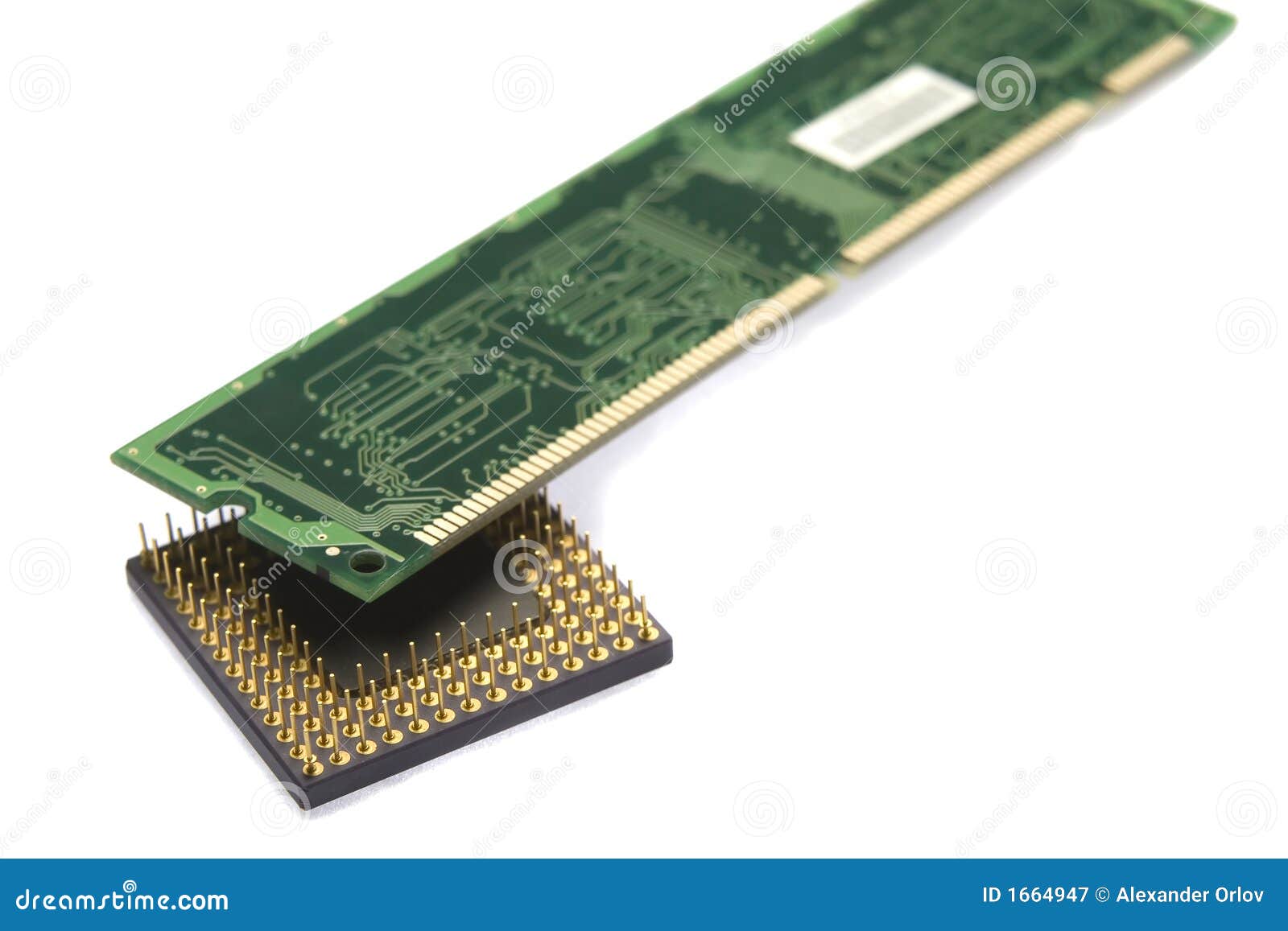Processor & Memory Plate Stock Image - Image of data, digital: 1664947