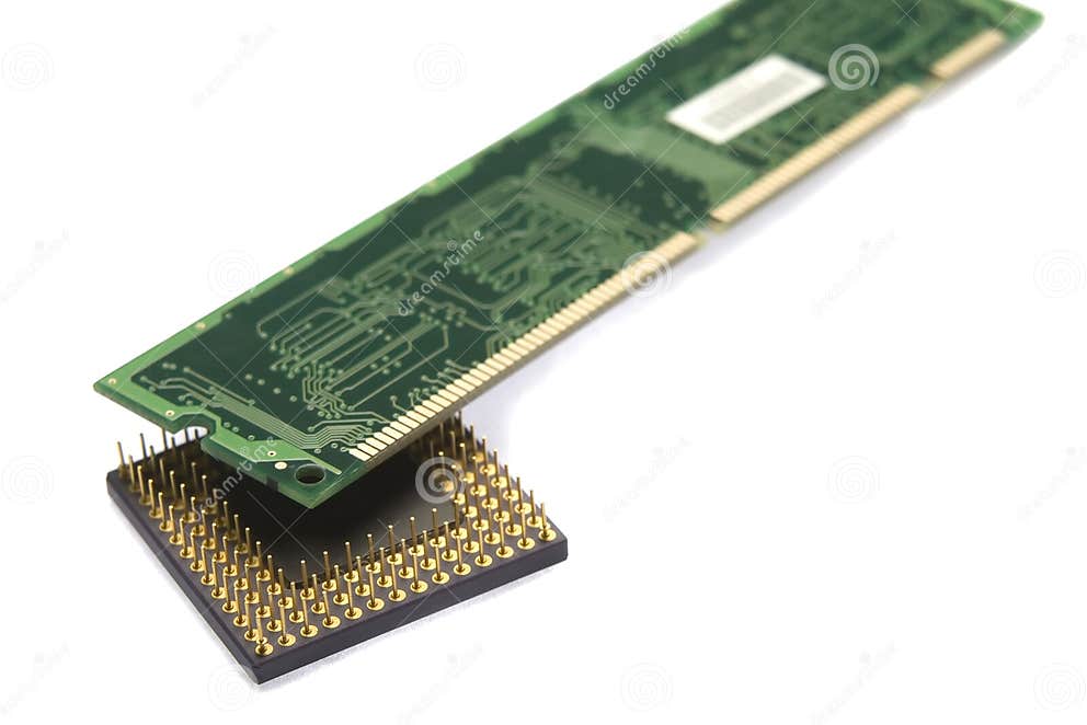 Processor & Memory Plate Stock Image - Image of data, digital: 1664947