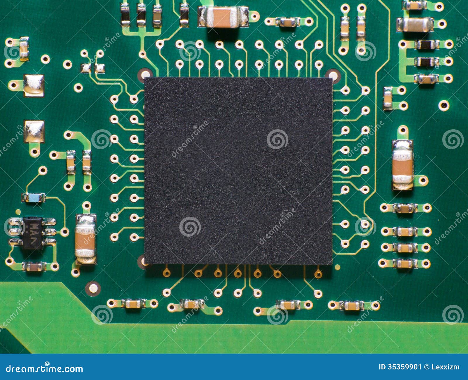 Processor microchip stock image. Image of processor, data - 35359901