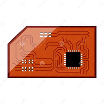 Processor Microcontroller Cartoon Vector Illustration Stock ...