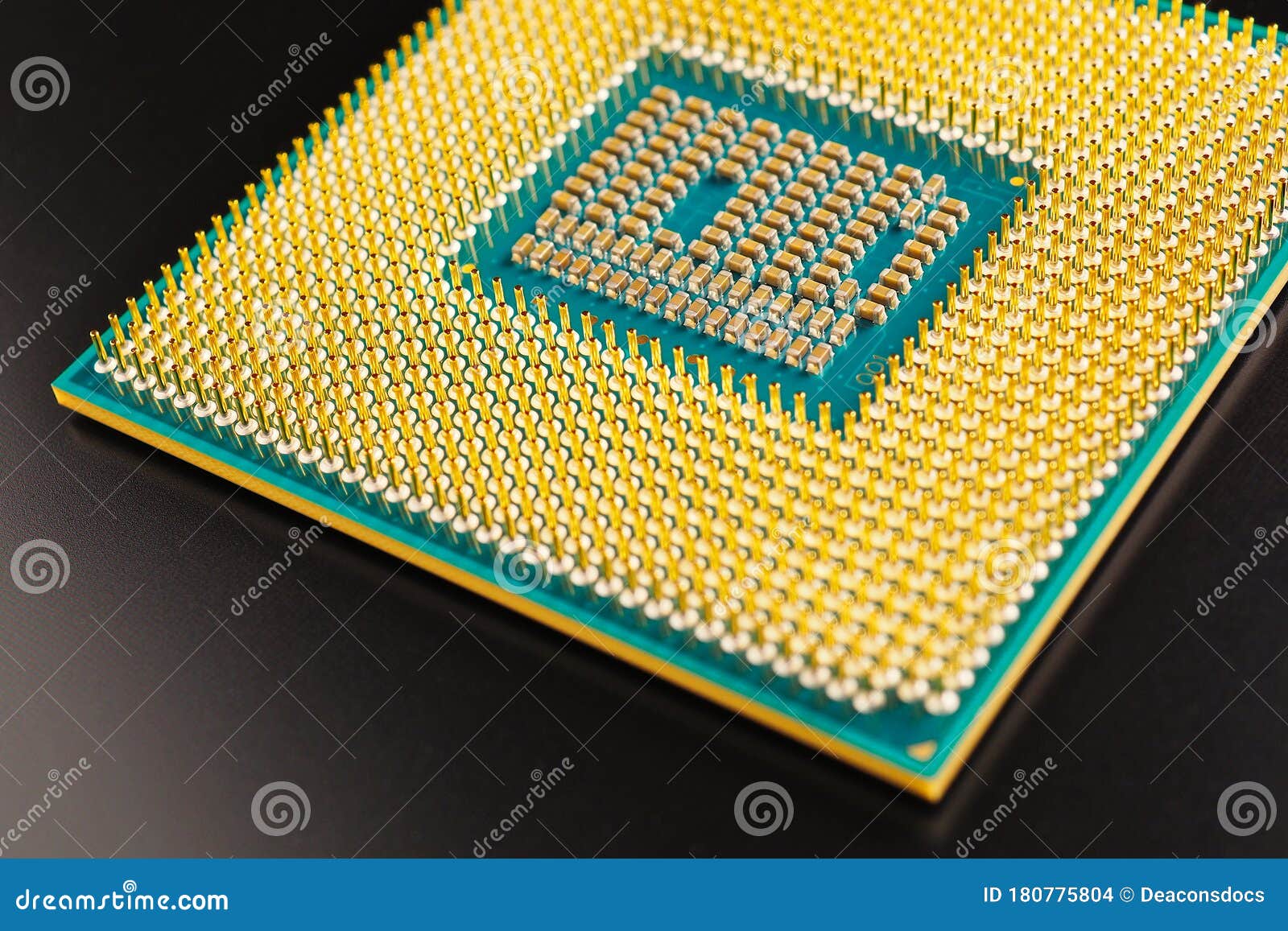 Processor Microprocessor CPU of a Desktop or Laptop Lies on Dark Matte ...