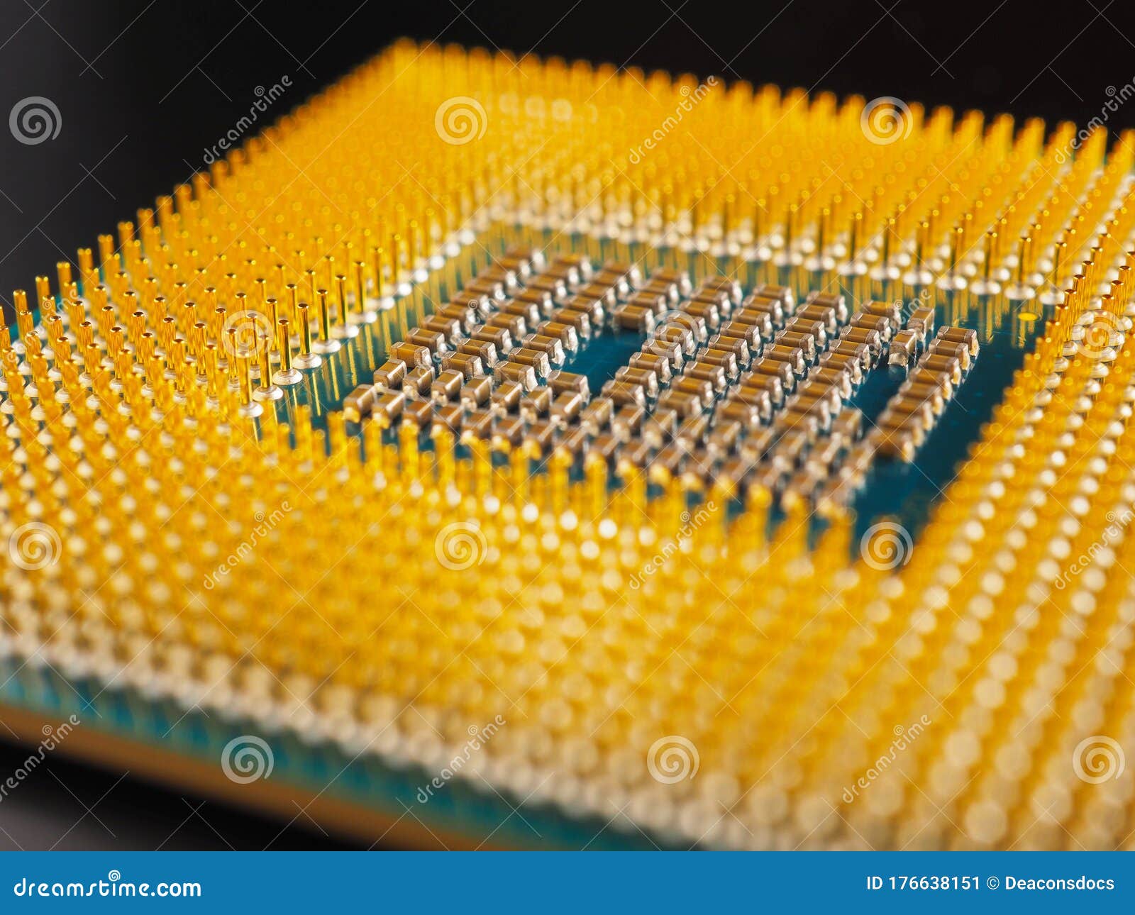 Processor Microprocessor CPU of a Desktop or Laptop Lies on Dark ...