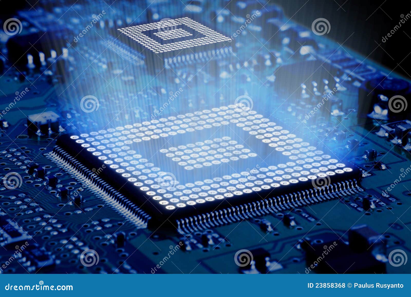Processor and motherboard stock photo. Image of equipment - 23858368