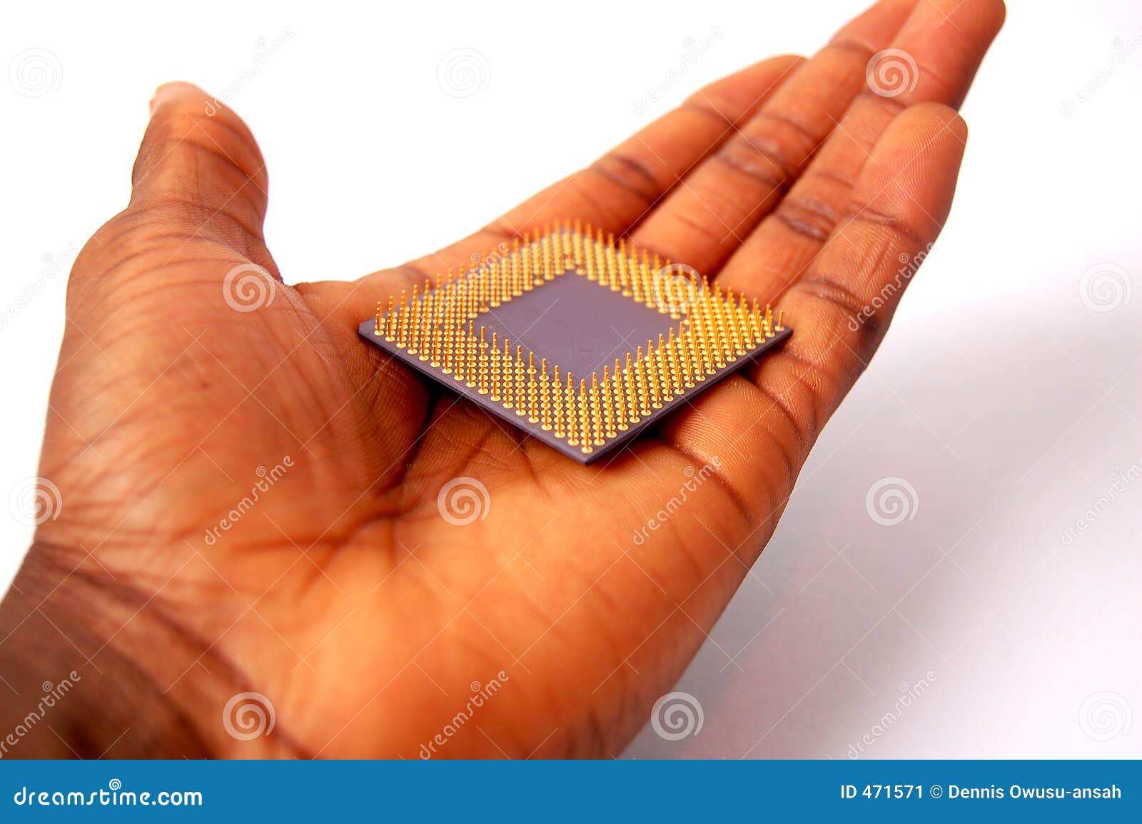 Processor in my hand stock image. Image of small, palm - 471571