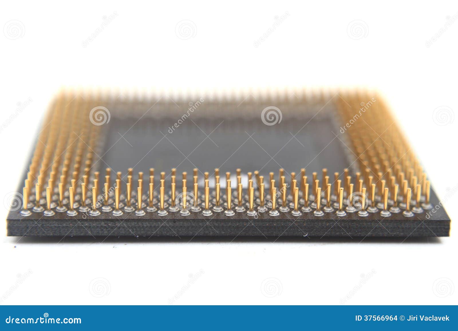 Processor from Old Computer Stock Photo - Image of industry, gold: 37566964