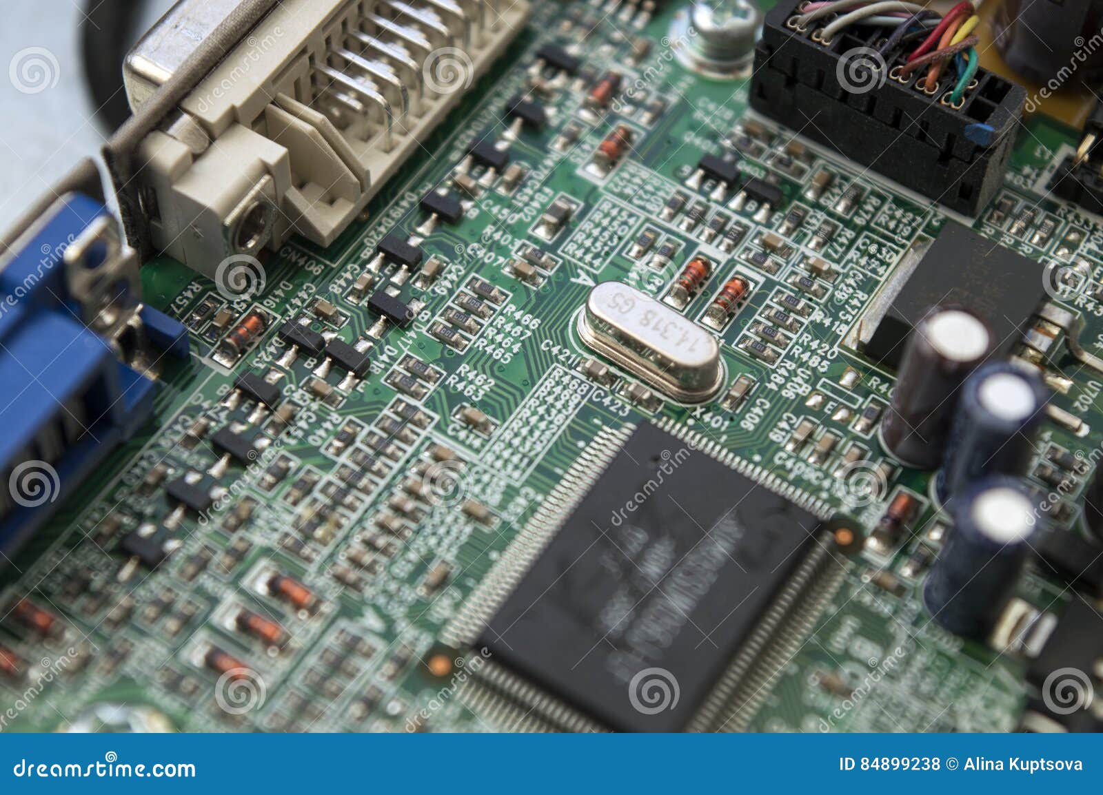 Processor and Other Details of Computer Chip Stock Photo - Image of ...