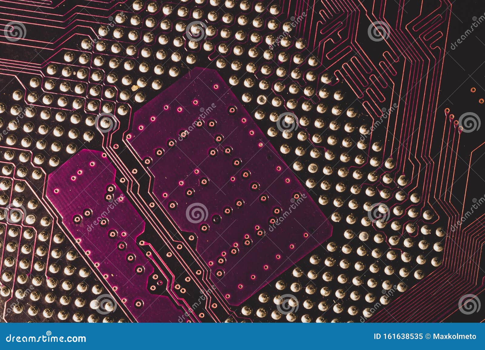 Processor Pins Macro. Computer Motherboard Close Up. Cpu Pins On A ...