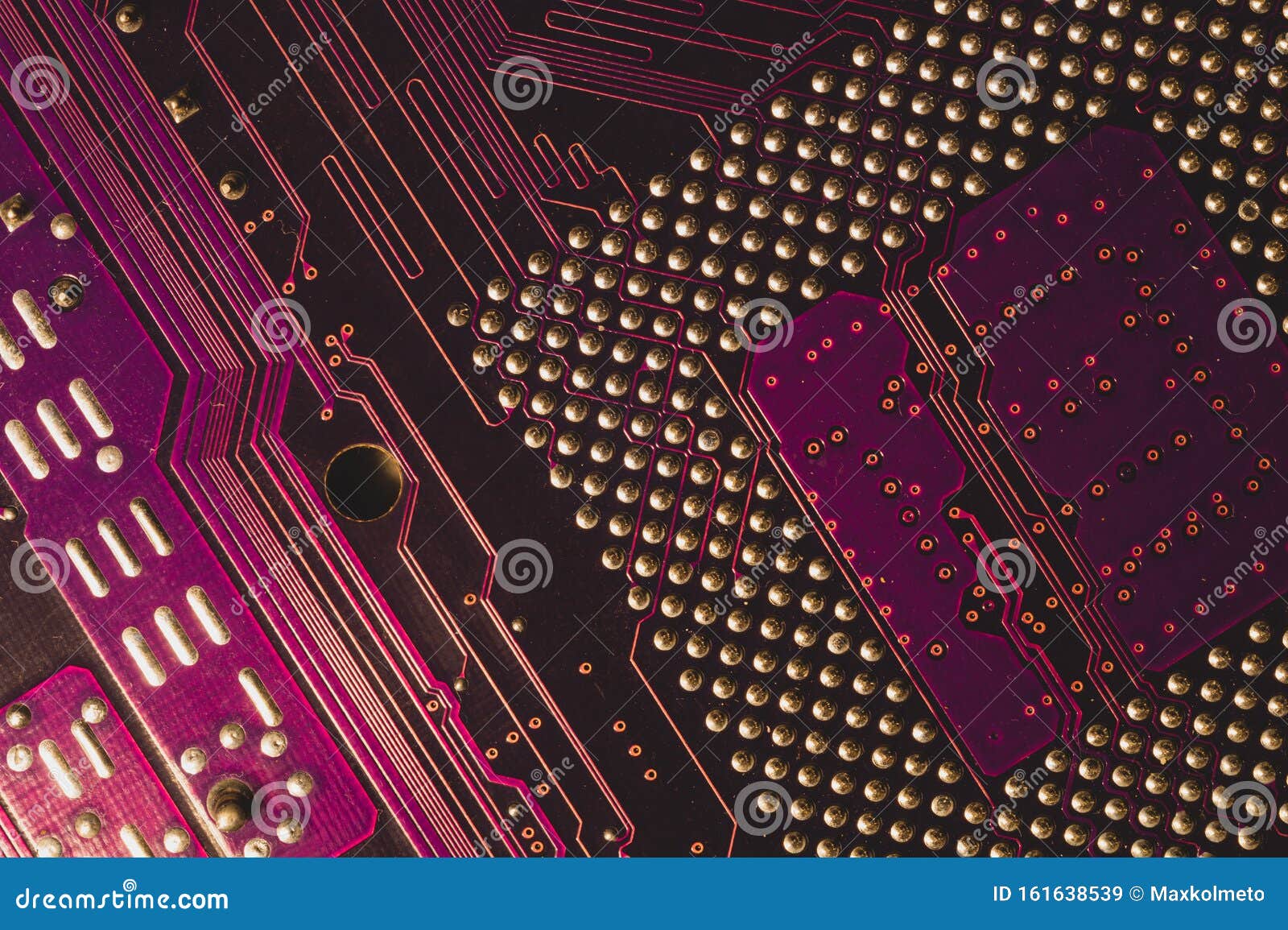Processor Pins Macro. Computer Motherboard Close Up. Cpu Pins on a ...