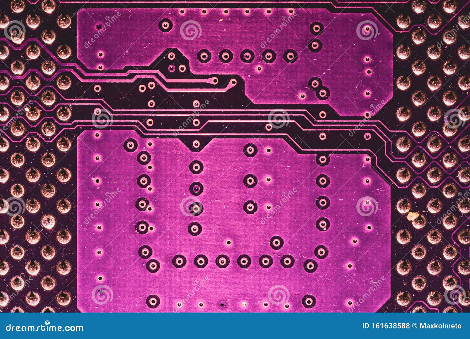 Processor Pins Macro. Computer Motherboard Close Up. Cpu Pins On A ...