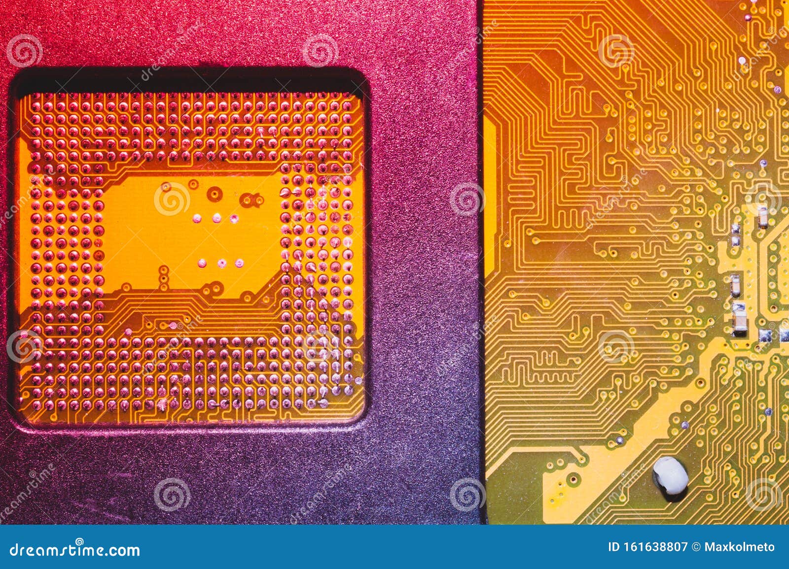 Processor Pins Macro. Computer Motherboard Close Up. Cpu Pins on a ...