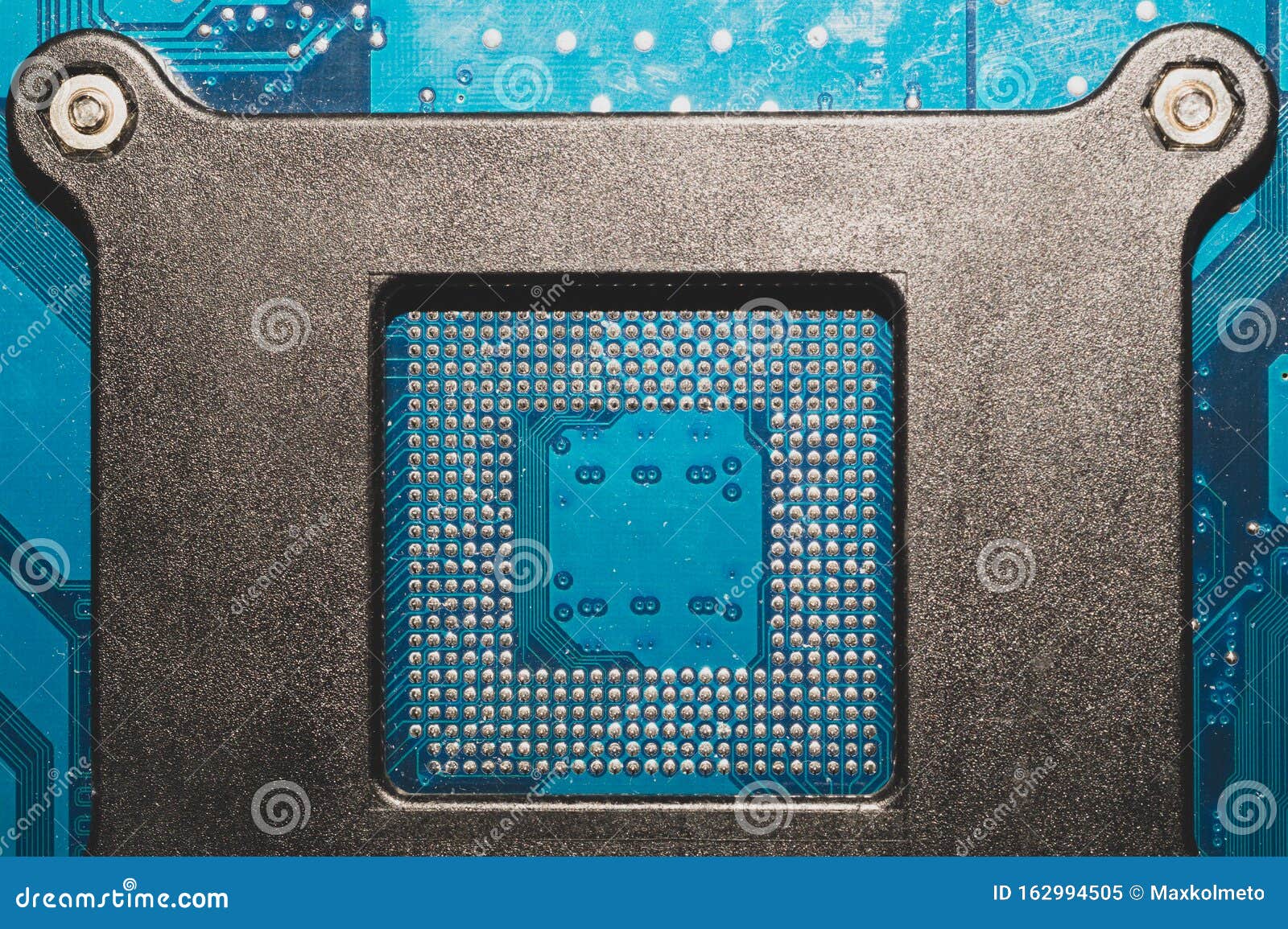 Processor Pins Macro. Computer Motherboard Close Up. Cpu Pins on a ...