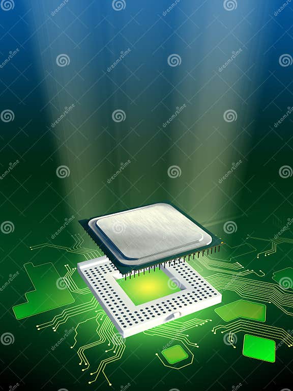 Processor power stock illustration. Illustration of intelligence - 6083195