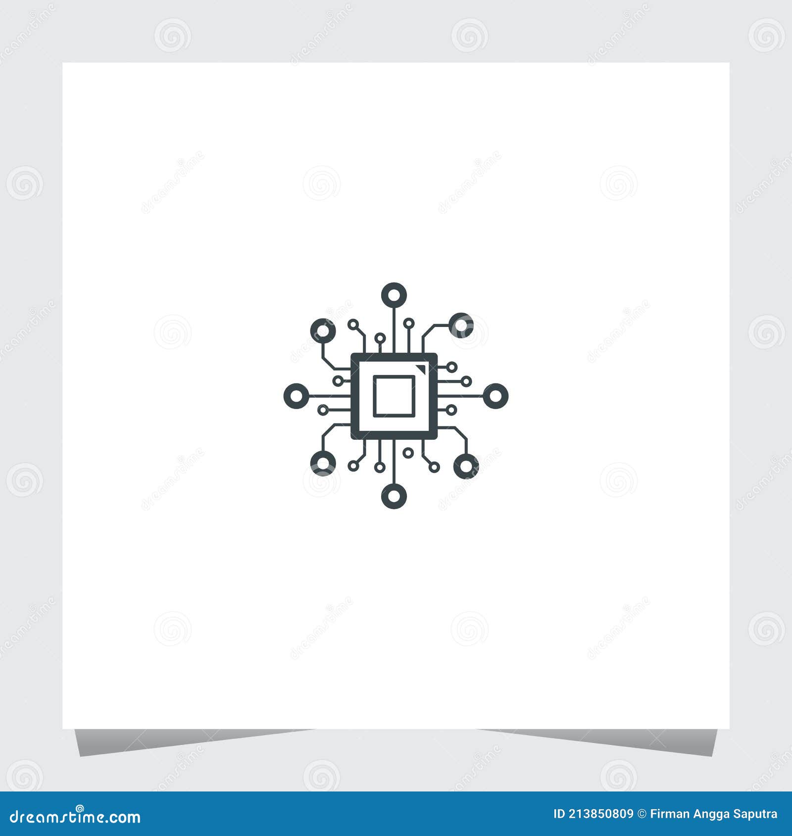 Processor Tech Logo Inspirations Template Stock Vector - Illustration ...