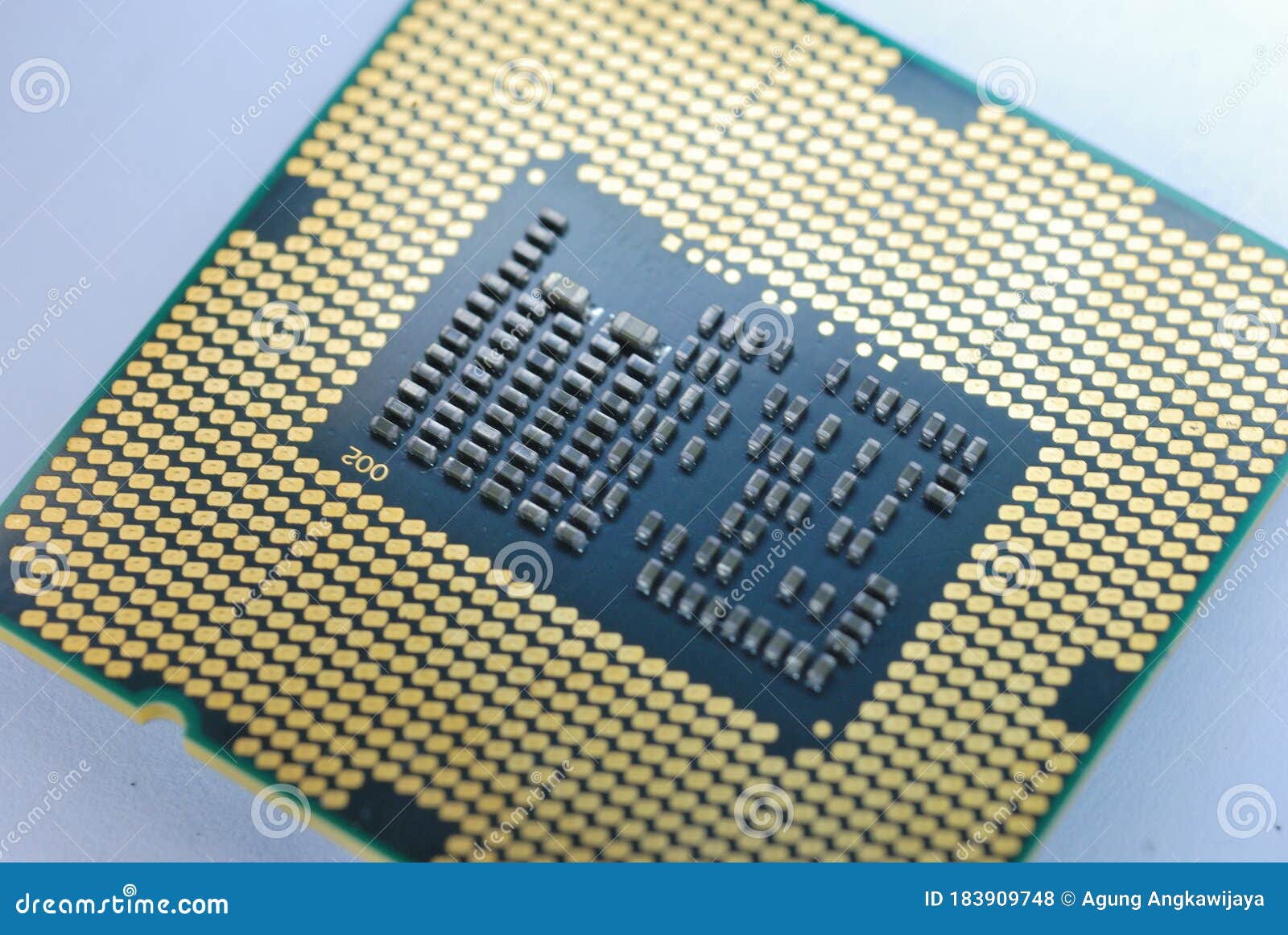 Processor Underside Bypass Capacitors And Connector Royalty-Free Stock ...