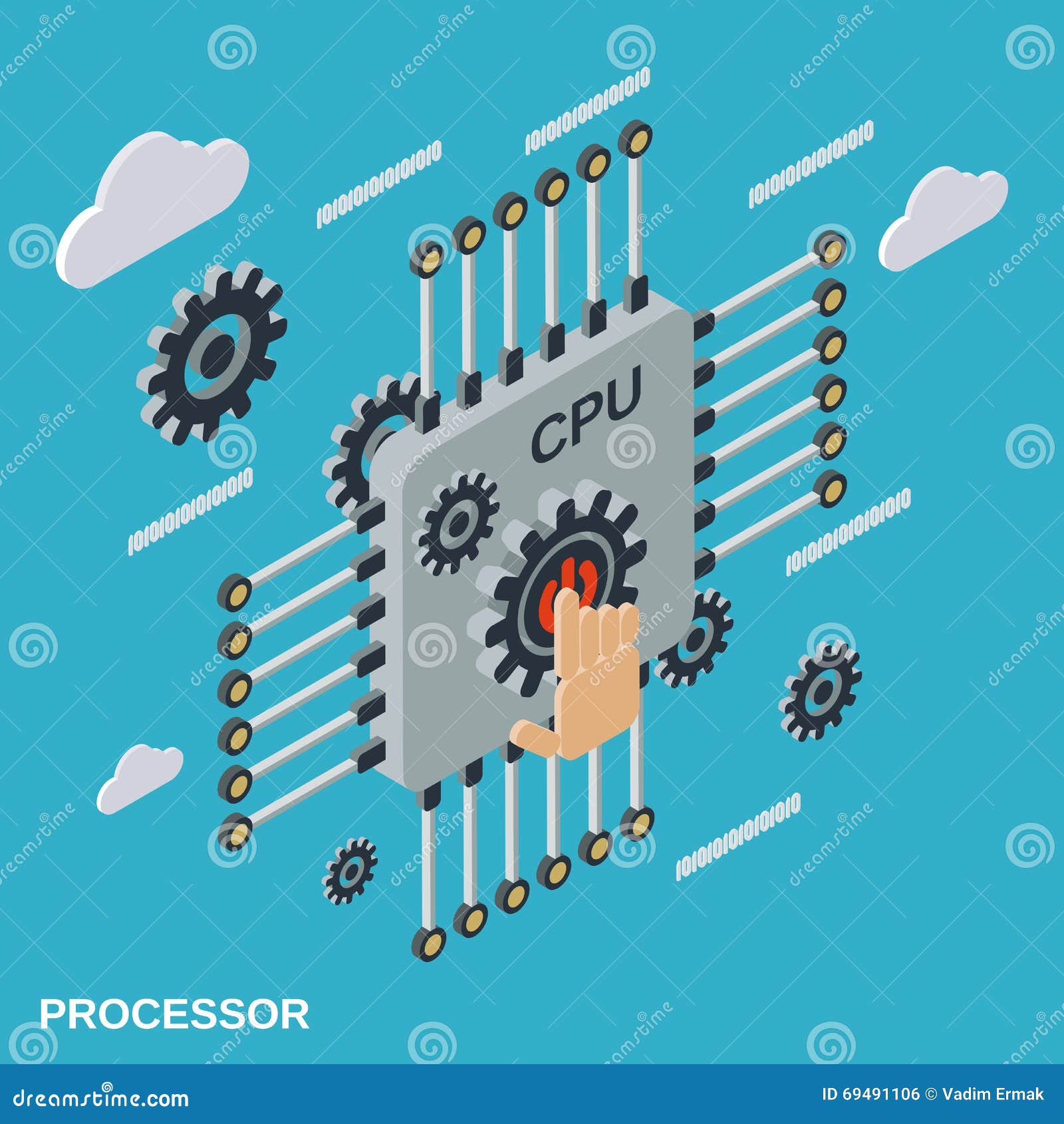 Processor Vector Illustration Stock Vector - Illustration of processing ... Processor Vector Illustration Stock Vector - Illustration of processing ...