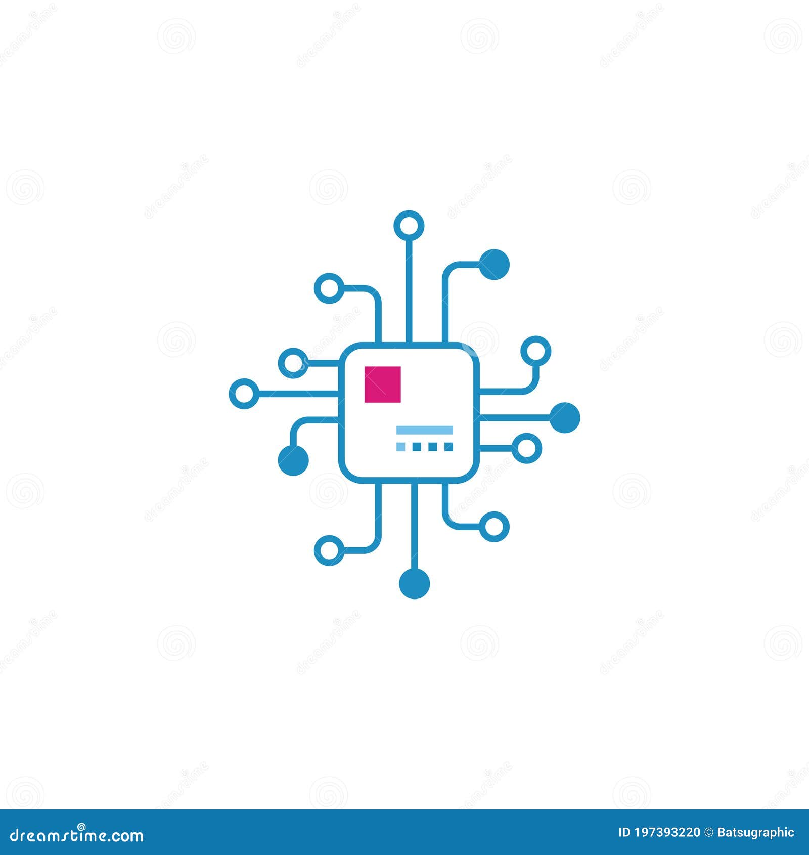 Processor Vector Logo Design Template Stock Vector - Illustration of ...