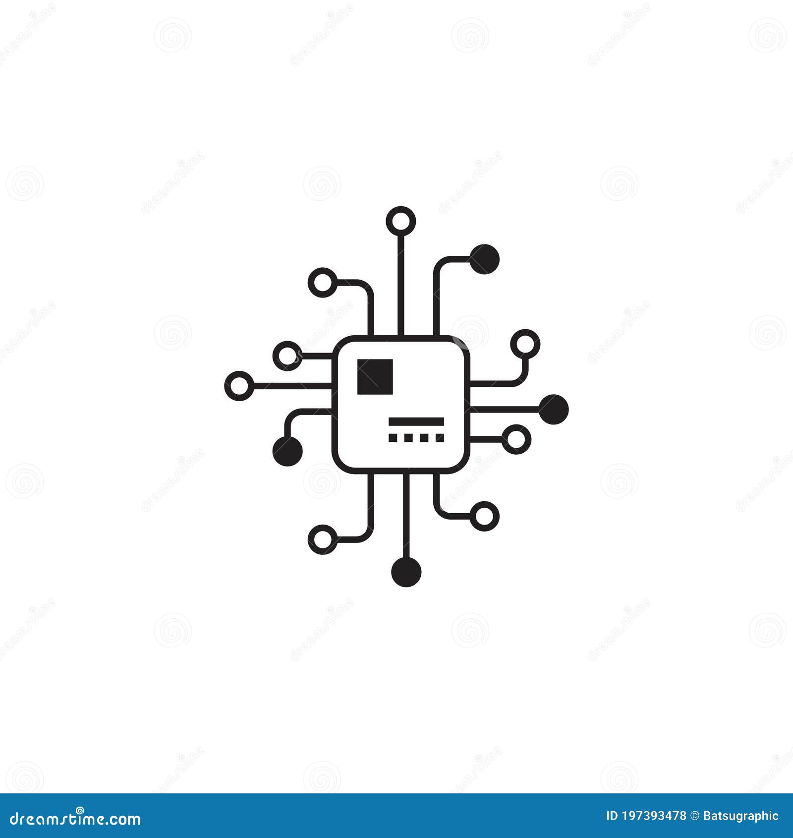 Processor Vector Logo Design Template Stock Vector - Illustration of ...