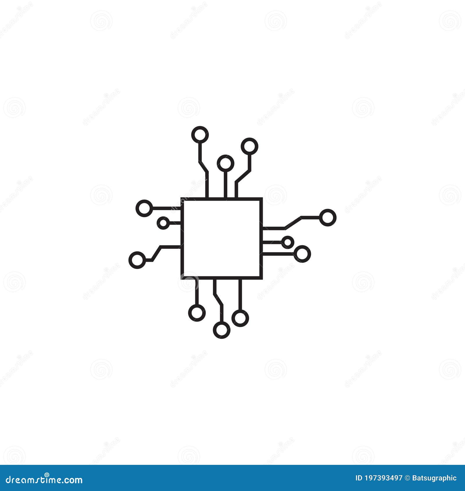 Processor Vector Logo Design Template Stock Vector - Illustration of ...