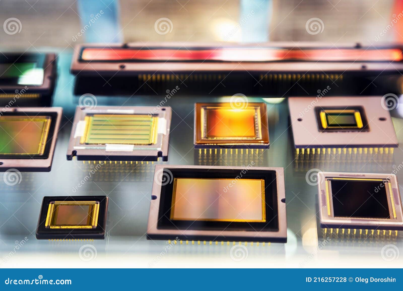 Processors of Various Shapes and Circuits for Microelectronic Stock ...