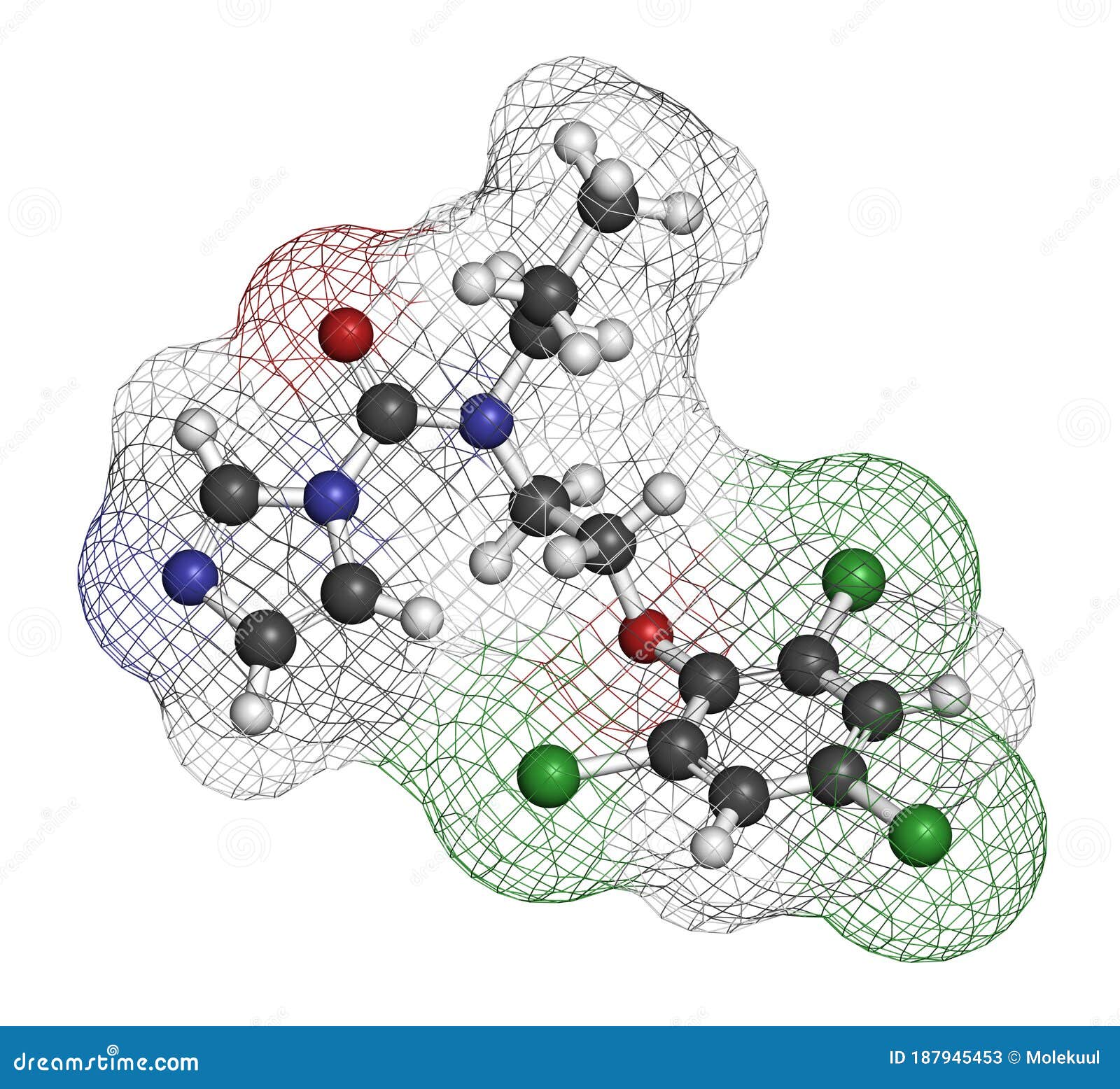 Prochloraz Fungicide Molecule. Skeletal Formula. Cartoon Vector ...