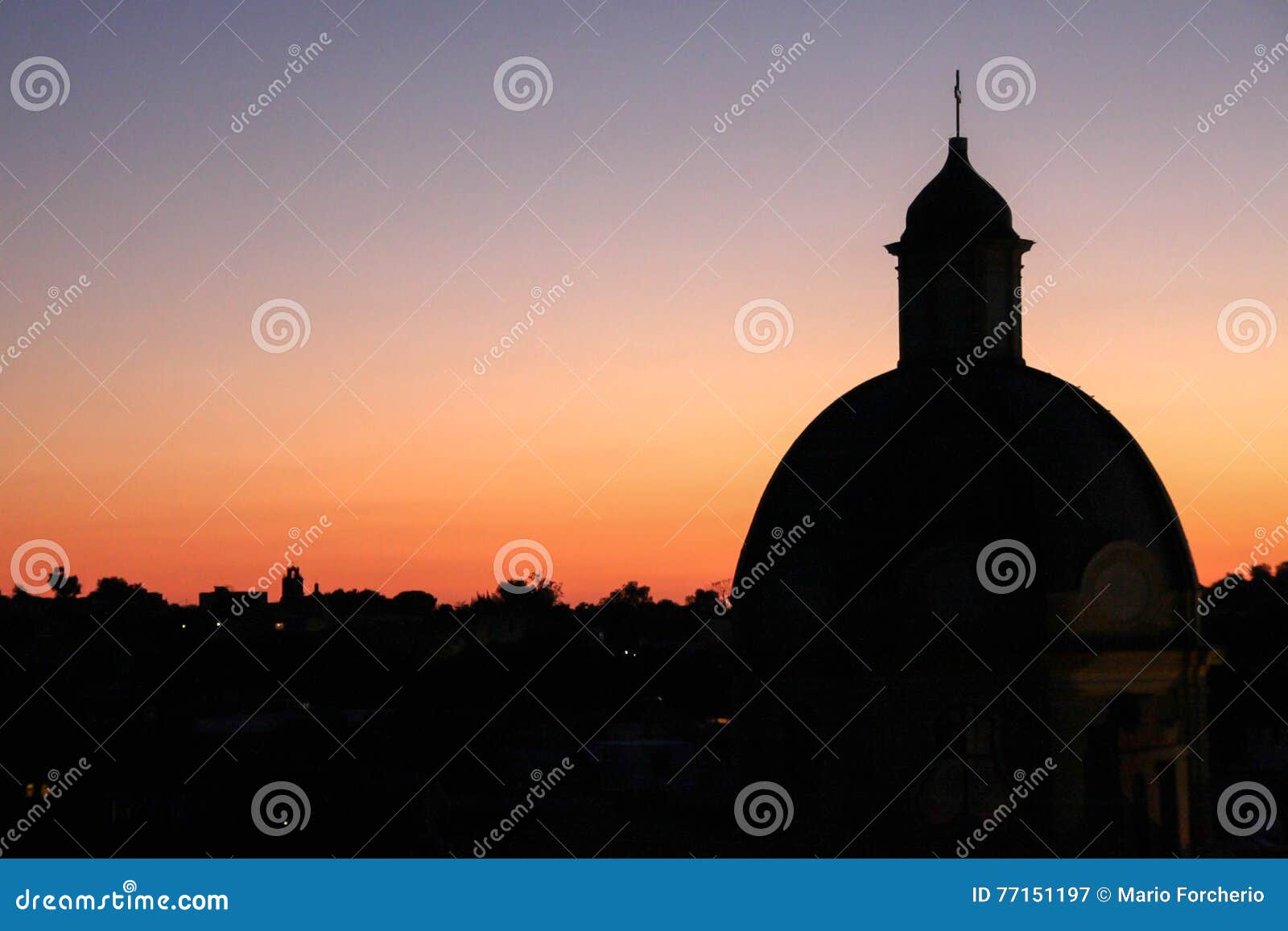 Procida Church in the Sun Set Stock Image - Image of panoramic, summer ...