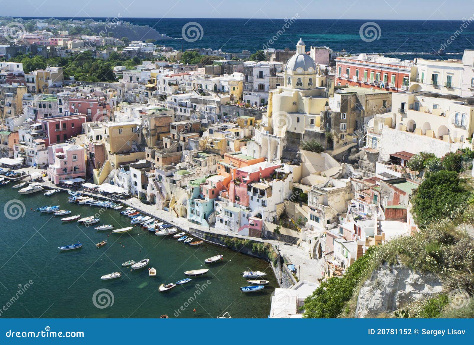 Procida, Naples, Italy stock photo. Image of ship, holiday - 20781152