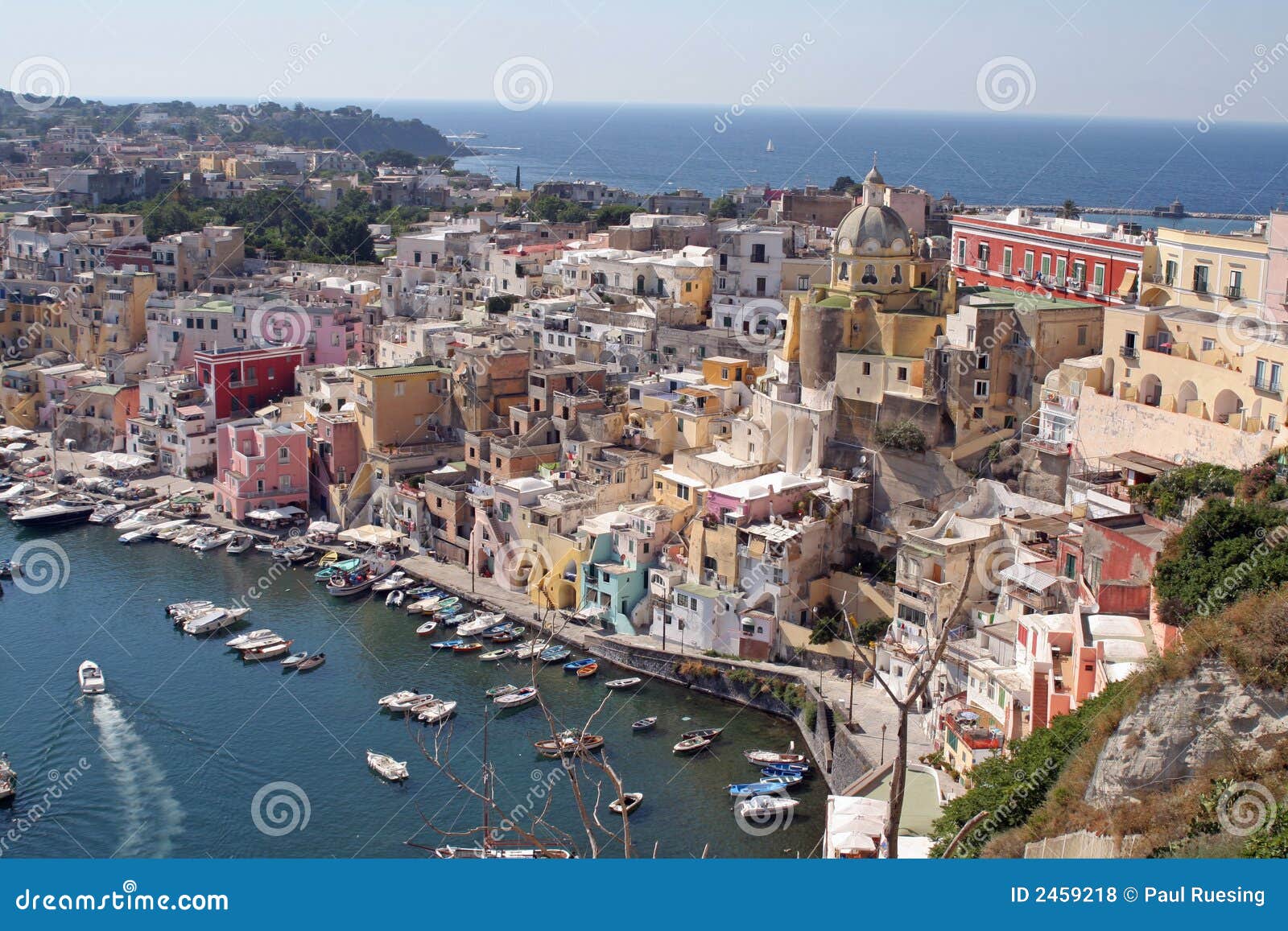 Procida Van Het Eiland, Napels, Het Stock Foto - Image of huizen ...