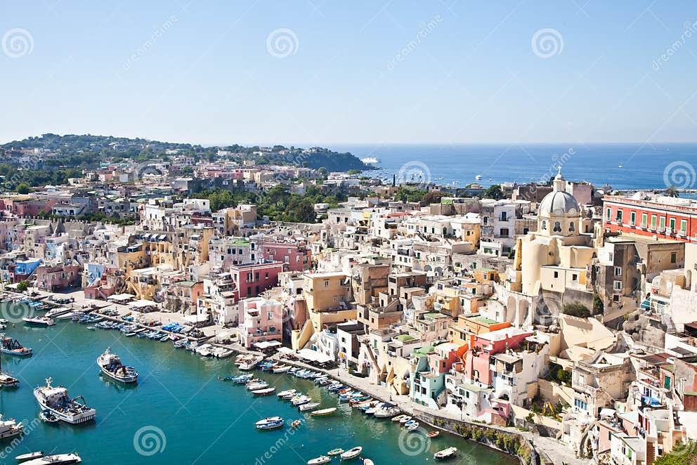 Procida view stock image. Image of holiday, golfo, quiet - 24852469