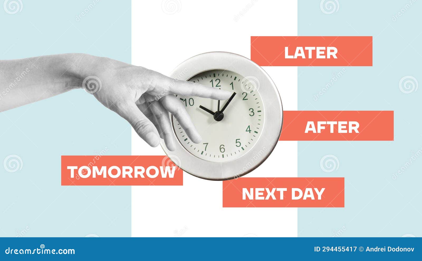 Procrastination, Delay Concept. Bad Time Management. Word Later Sticked ...