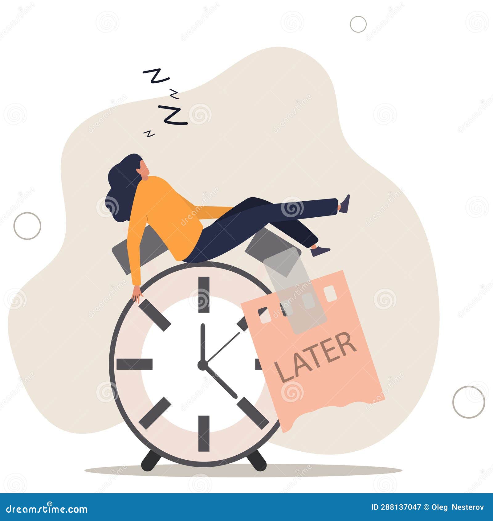 Procrastination Do it Later, Postpone To Work Tomorrow, Unproductive ...