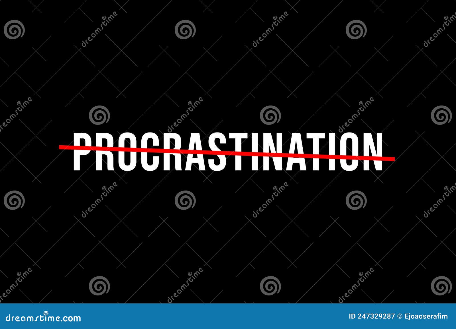 Procrastination, Do Not Delay or Postpone Tasks Stock Illustration ...