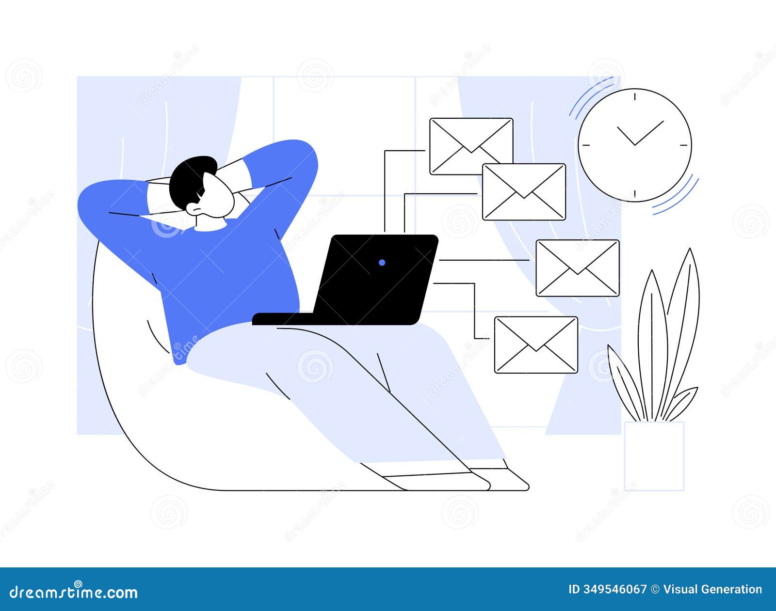 Procrastination Isolated Cartoon Vector Illustrations. Stock ...