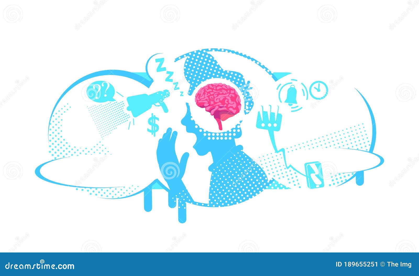 External Stimuli Of Brain Activity Flat Color Vector Object Set ...