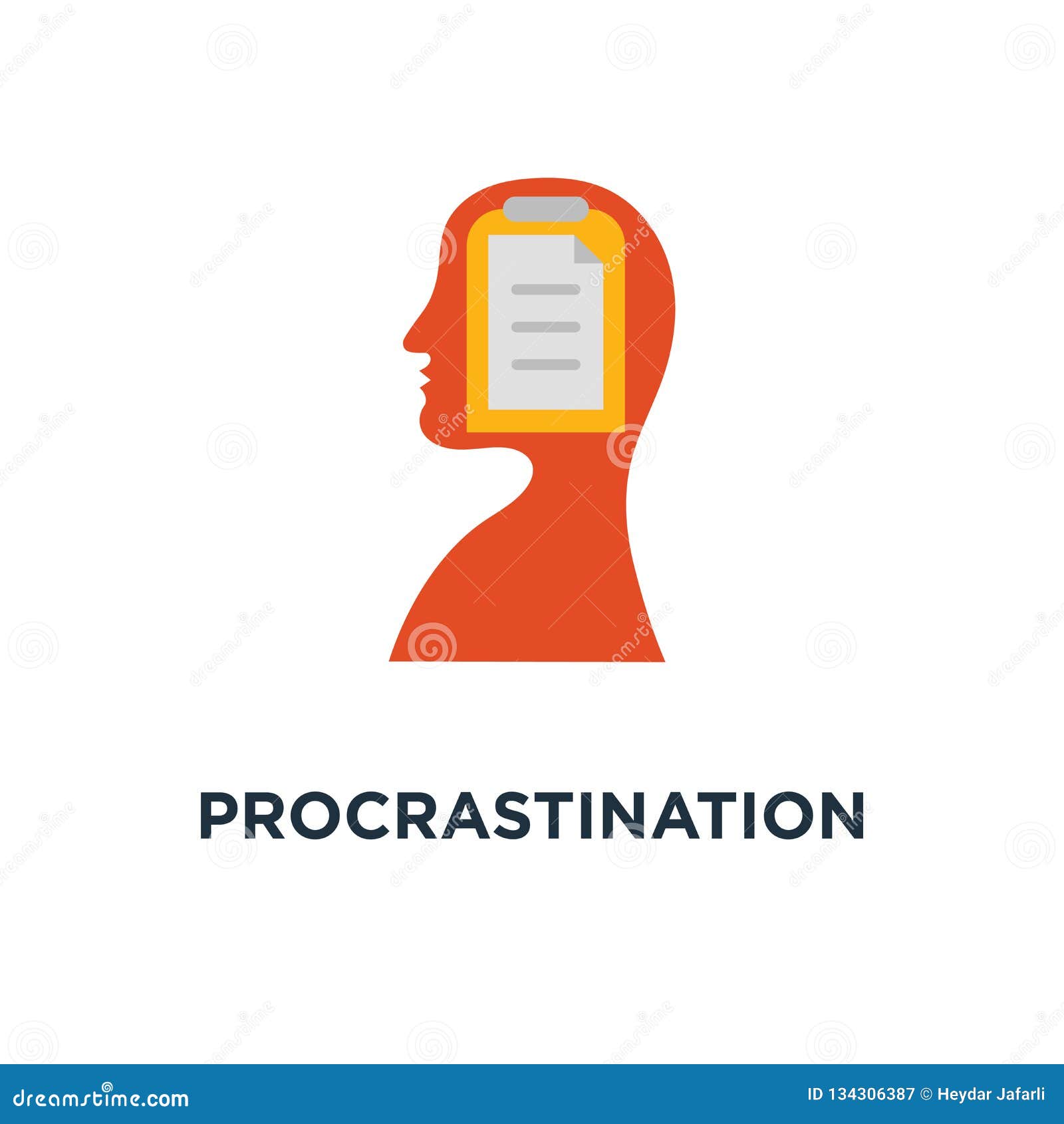 Procrastination Solution Icon. Work Project Agenda, Task Priority ...