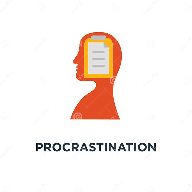 Procrastination Solution Icon. Work Project Agenda, Task Priority ...