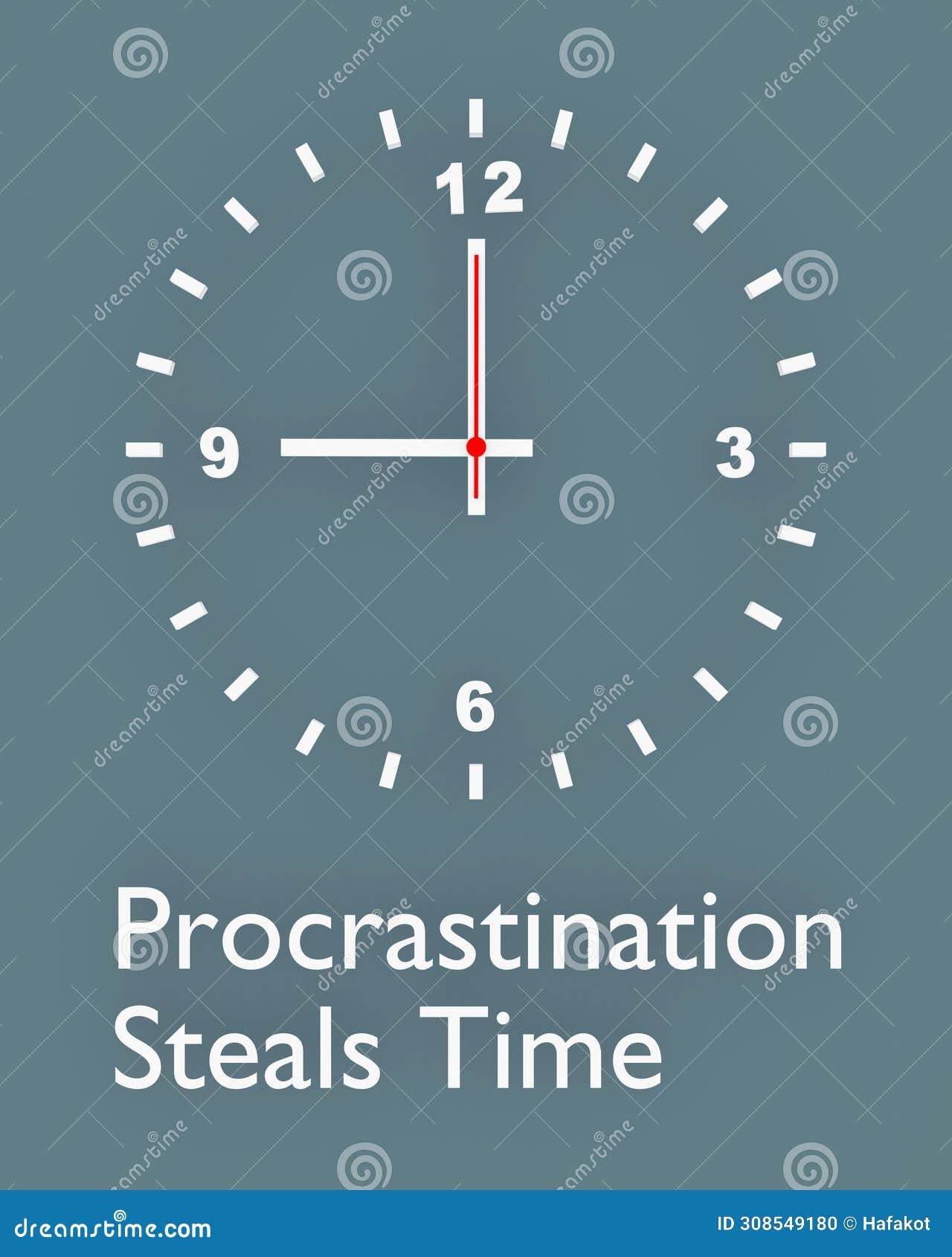 Procrastination Steals Time Concept Stock Illustration - Illustration ...