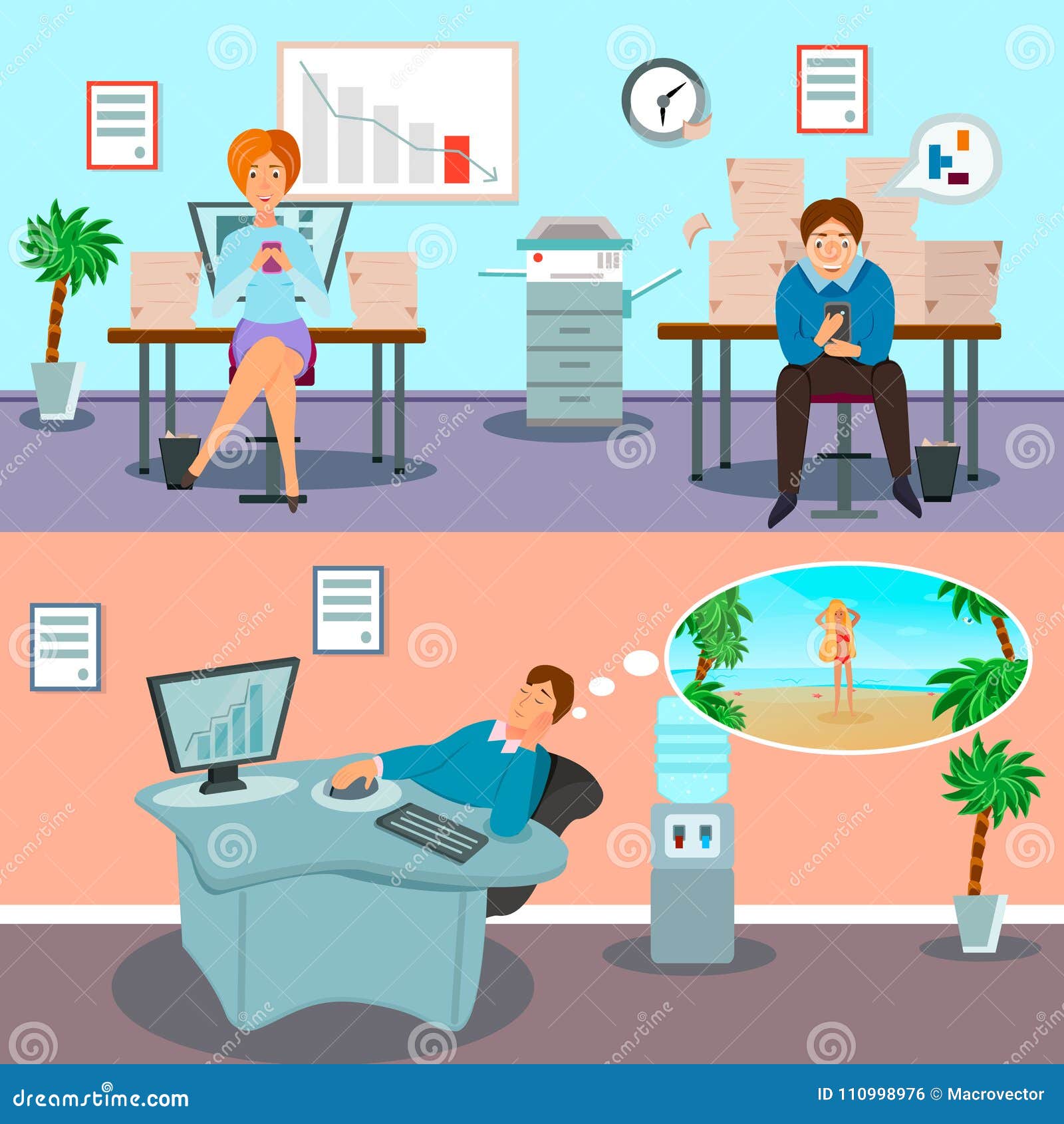 Horizontal Cartoon Timeline Steps Infographics - Can Illustrate A ...