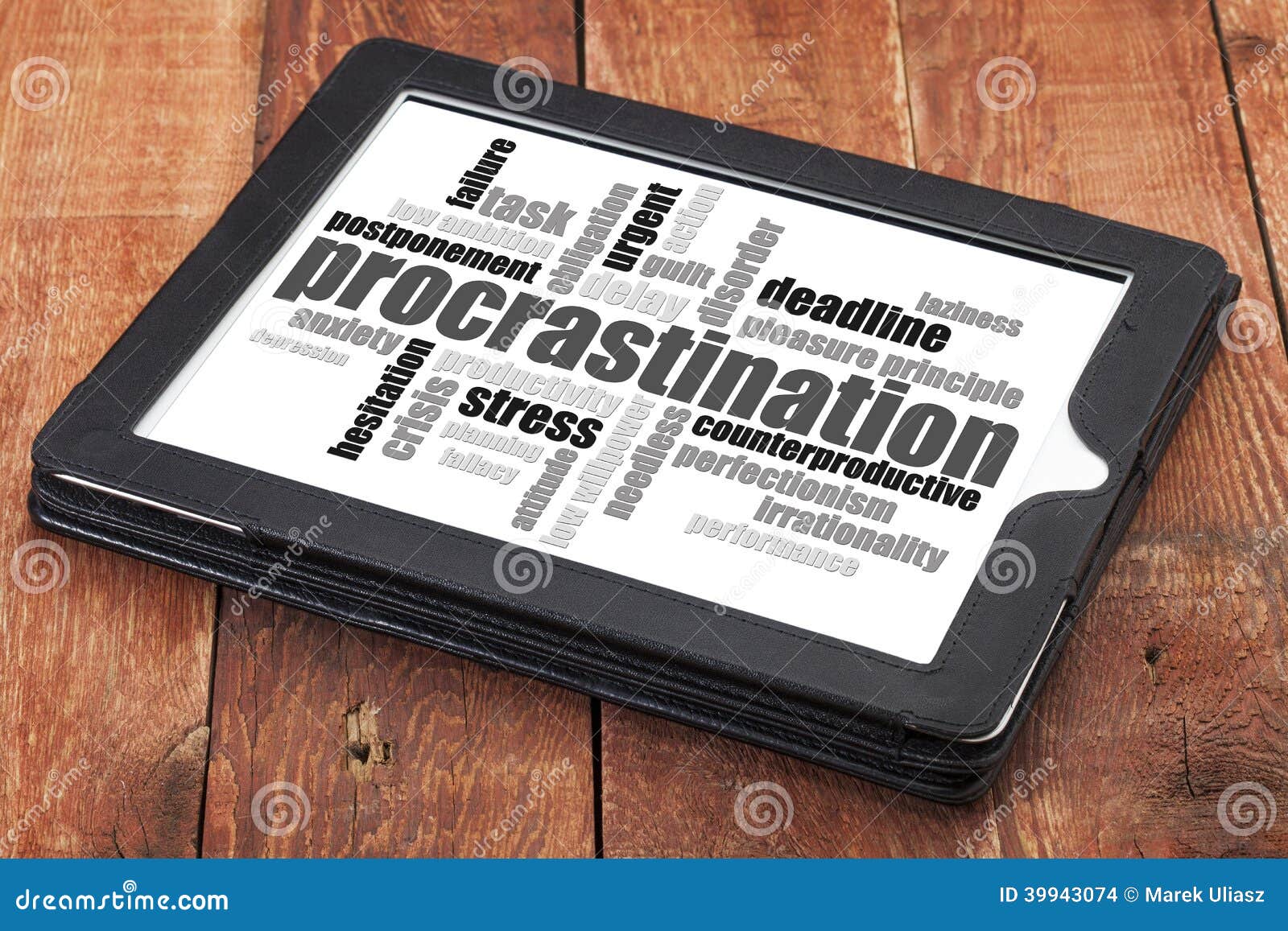 Procrastination word cloud stock photo. Image of stress - 39943074