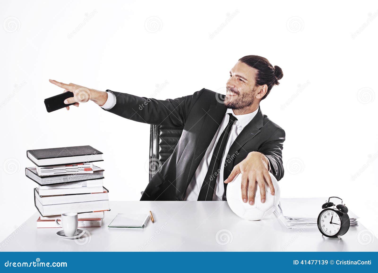 Procurator Working in a Football Business in Office Stock Image - Image ...