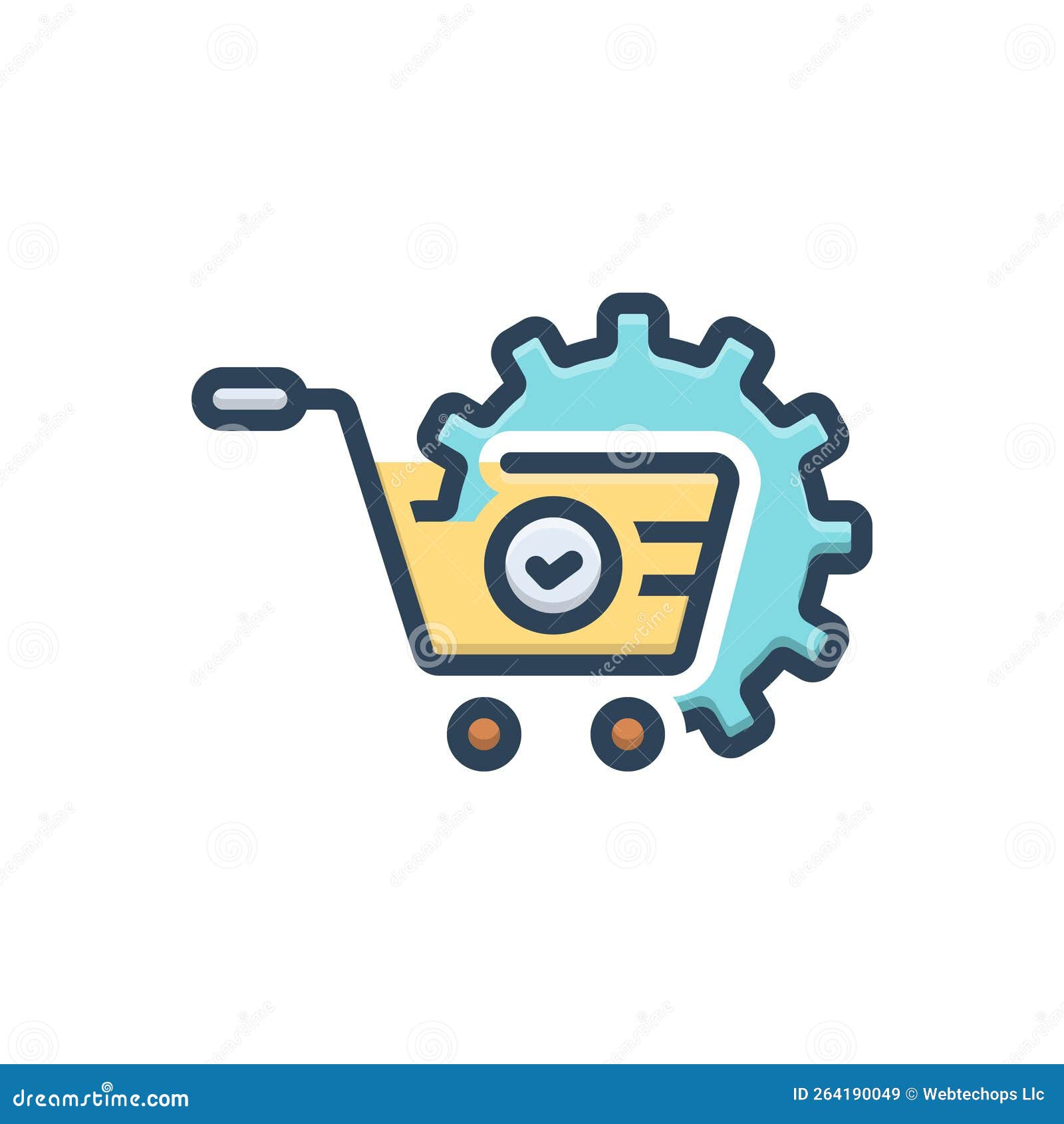 Color Illustration Icon for Procurement, Cart and Basket Stock Vector ...