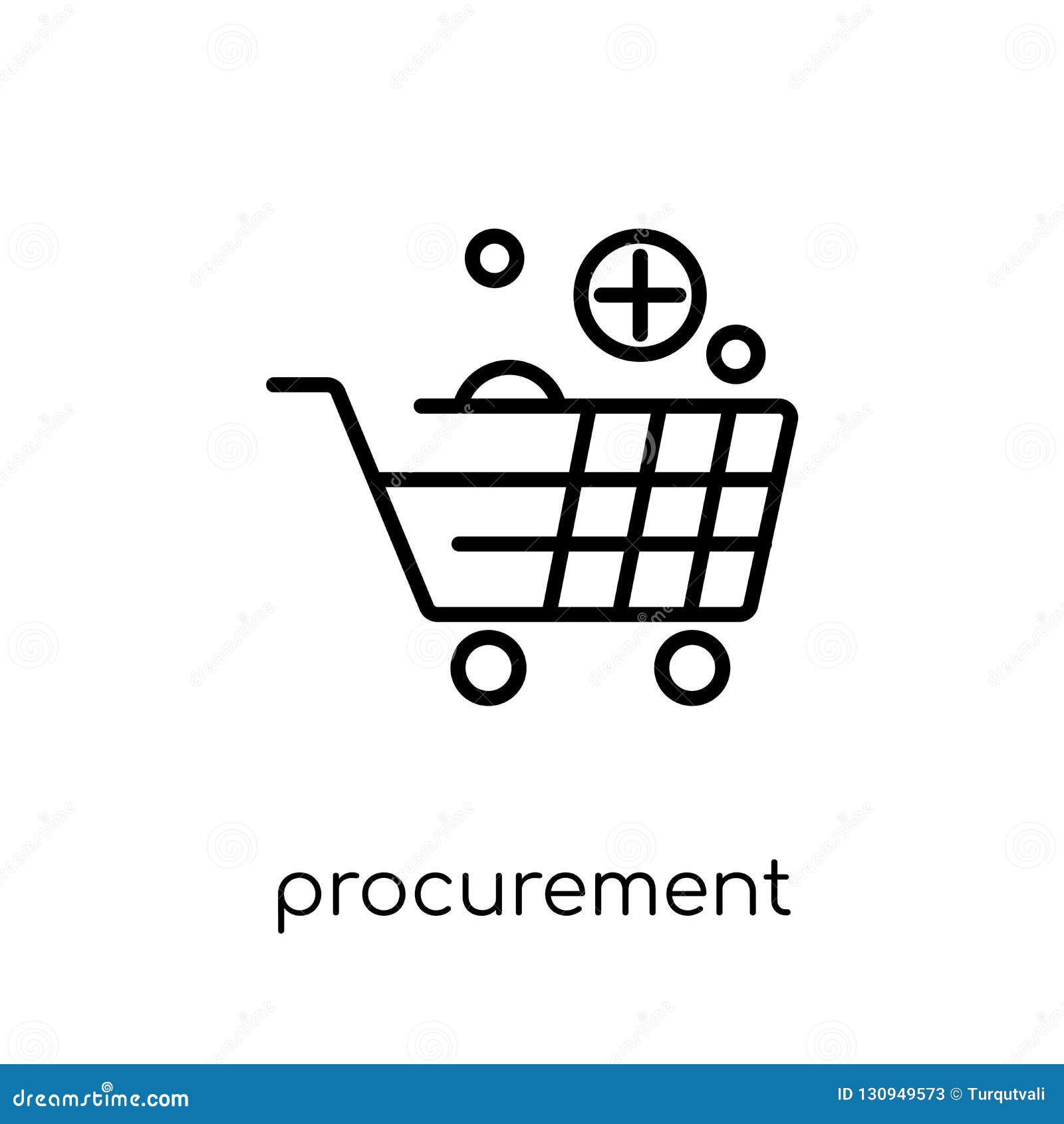 Procurement Icon Trendy Modern Flat Linear Vector Procurement I Stock Vector Illustration Of