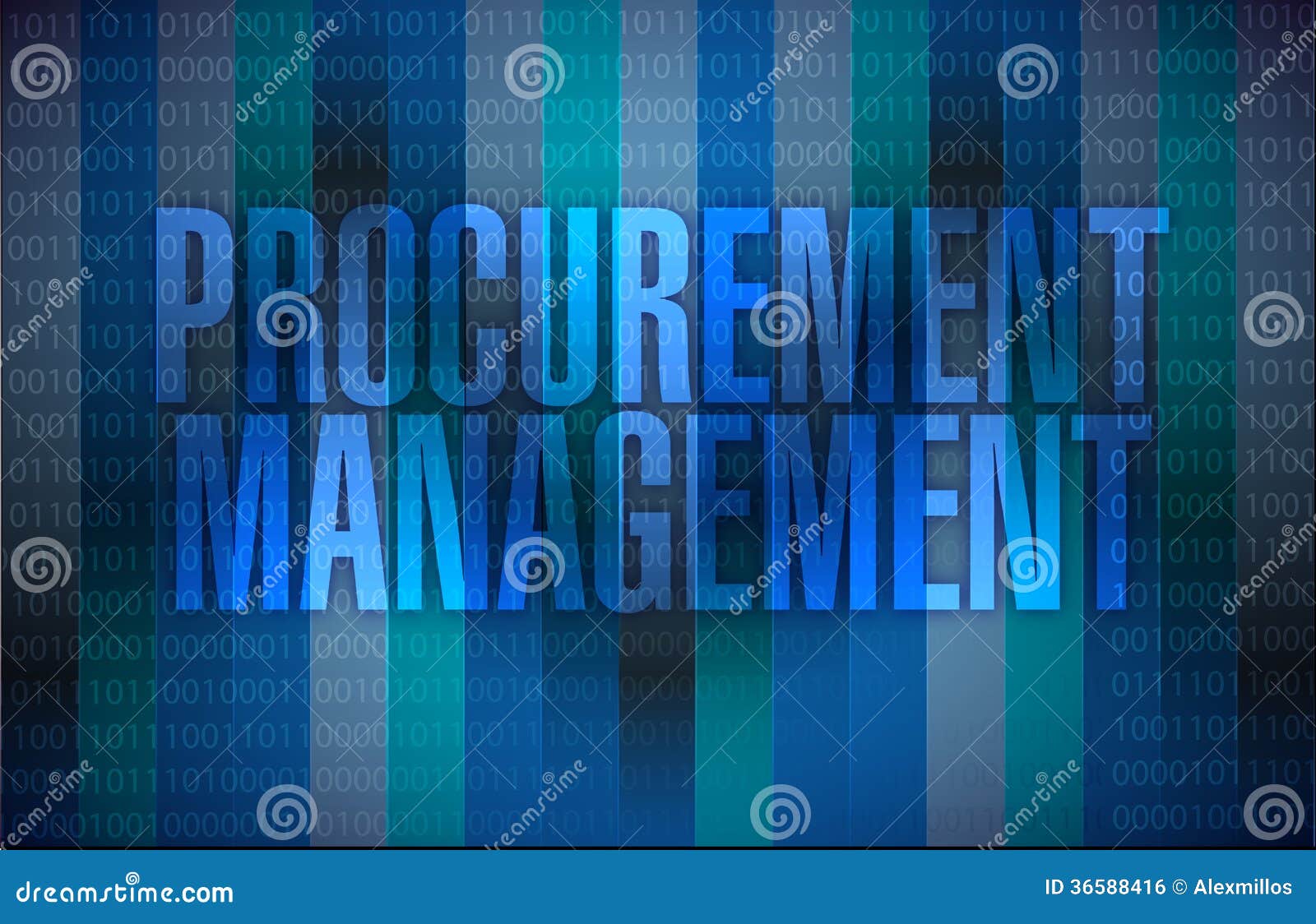 Procurement Management Binary Illustration Stock Illustration ...