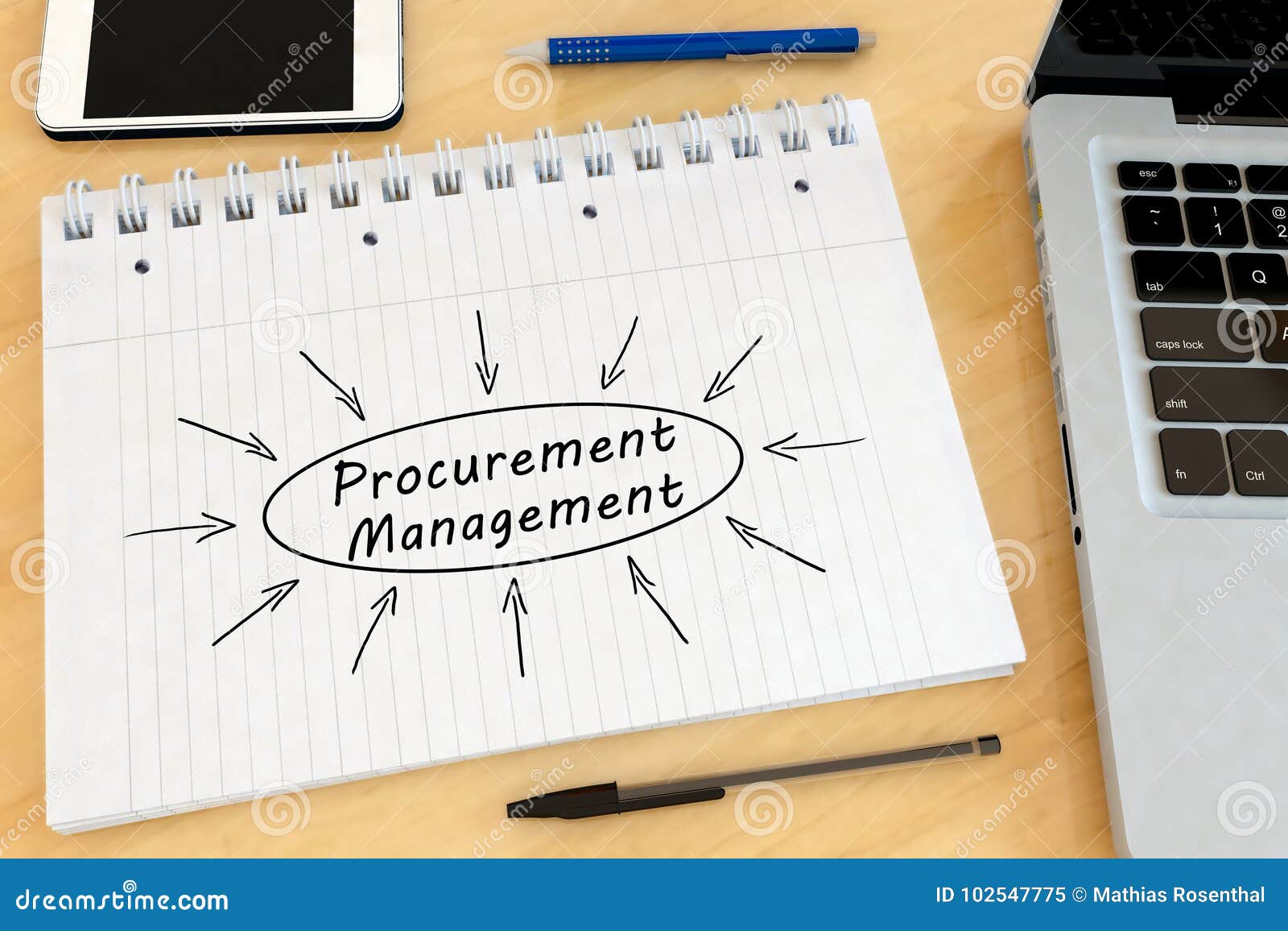 Procurement Management Text Concept Stock Illustration - Illustration ...