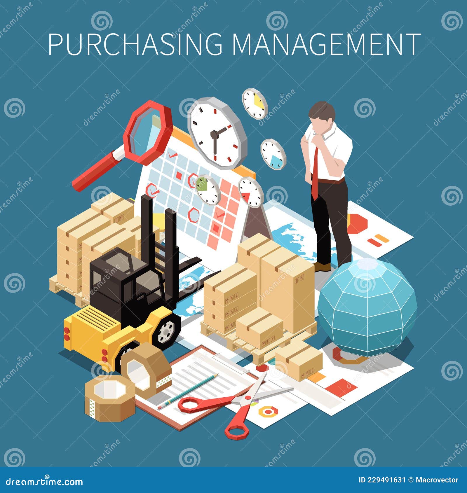 Procurement Management Concept On Clipboard. 3d Royalty-Free Stock ...
