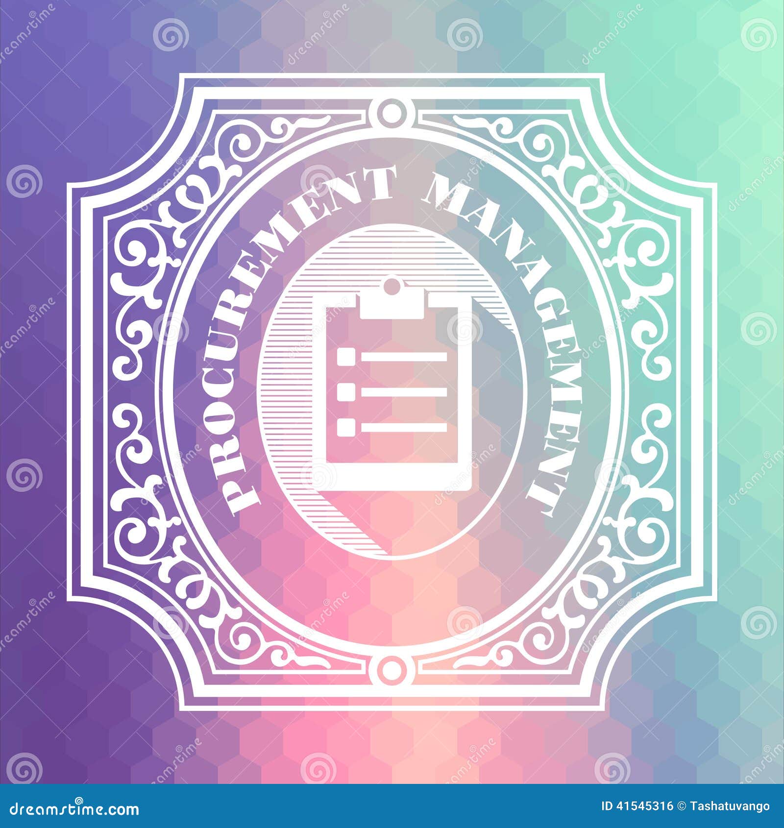 Procurement Management. Pastels Vintage Concept. Stock Illustration ...
