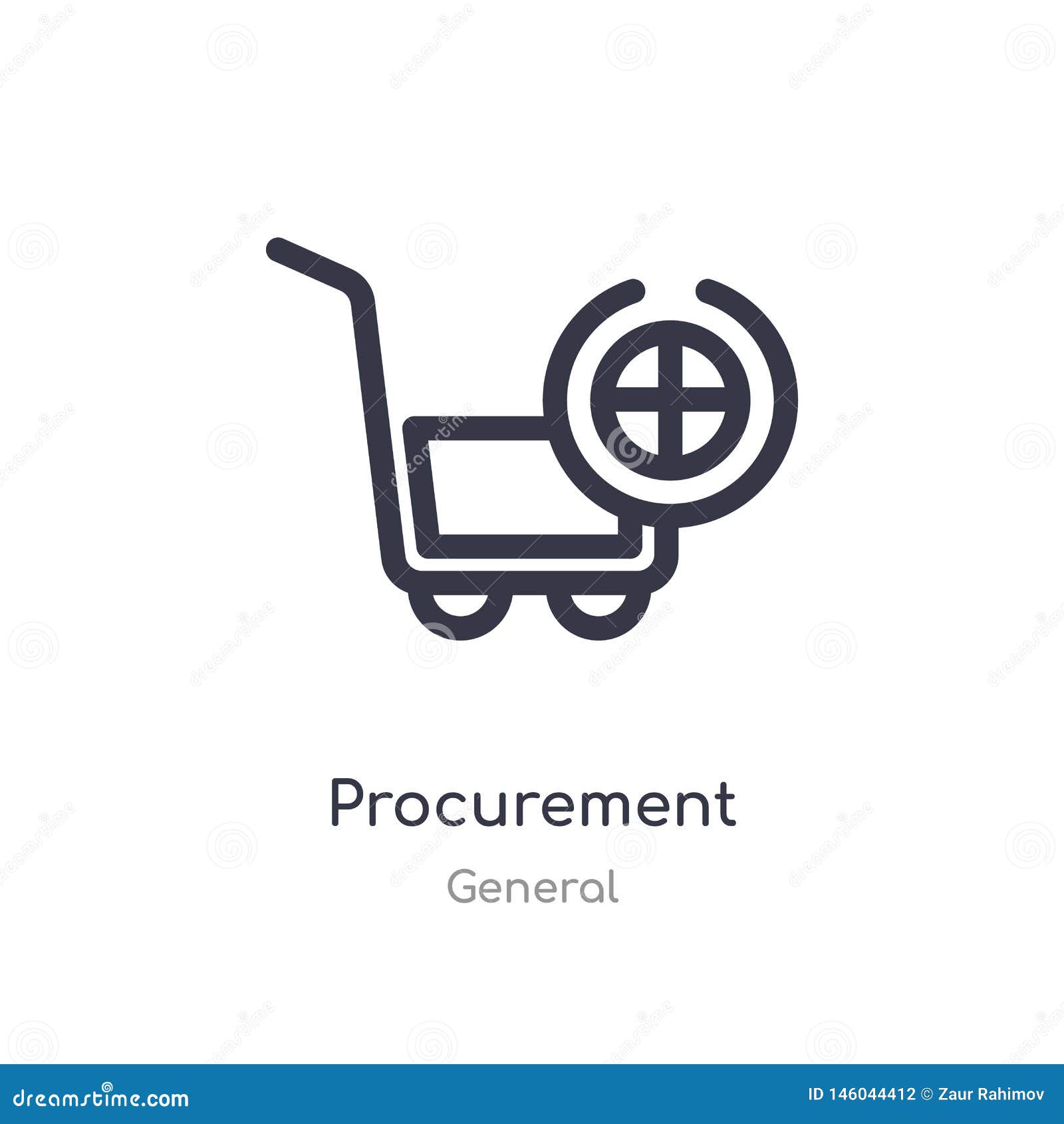 Procurement Outline Icon. Isolated Line Vector Illustration from ...