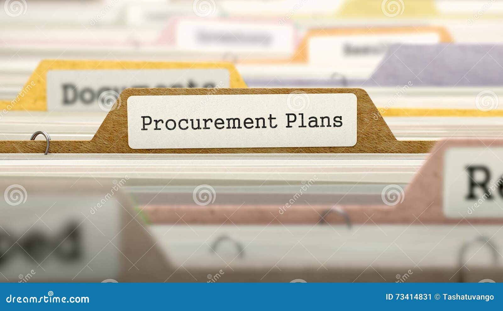 Procurement Plans Concept on Folder Register. Stock Image - Image of ...